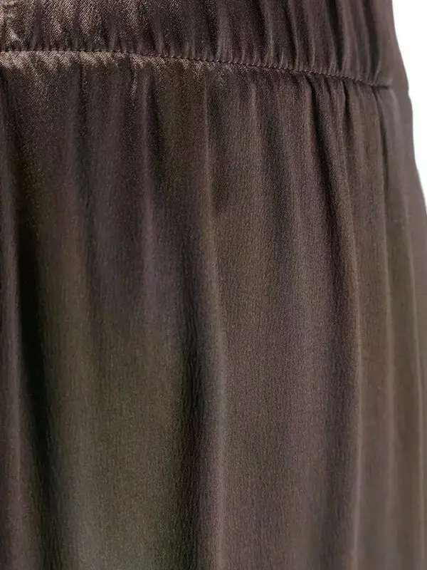 SEMICOUTURE Elasticated Wide-leg Trousers - Brown