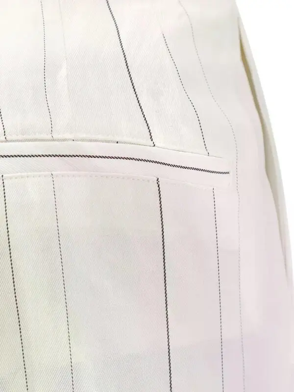 SEMICOUTURE Adelina Striped Pleated Palazzo Pants