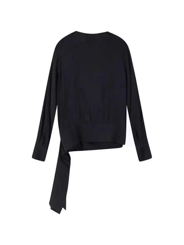 SEMICOUTURE Satin Wrap Blouse