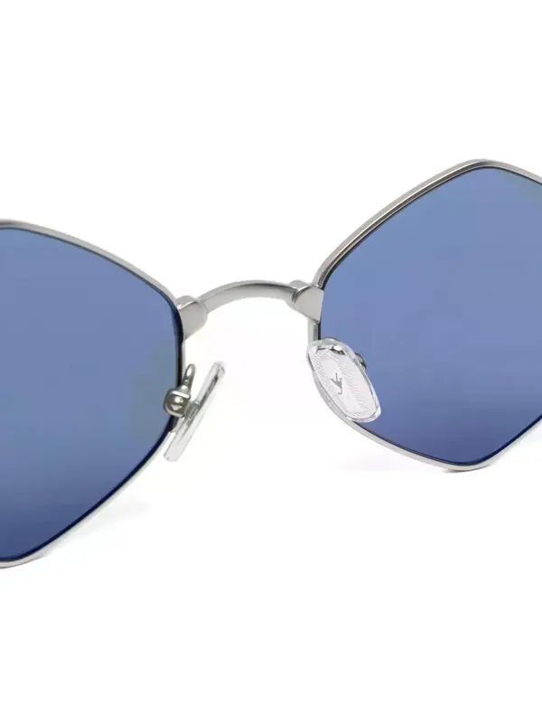 EYEPETIZER Geometric Frame Sunglasses - Silver