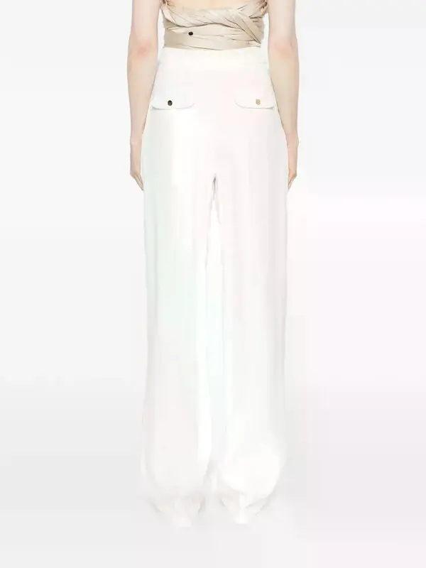 Elisabetta Franchi Pleated Trousers - White