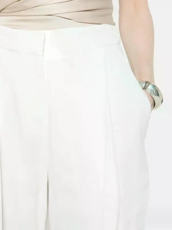 Elisabetta Franchi Pleated Trousers - White