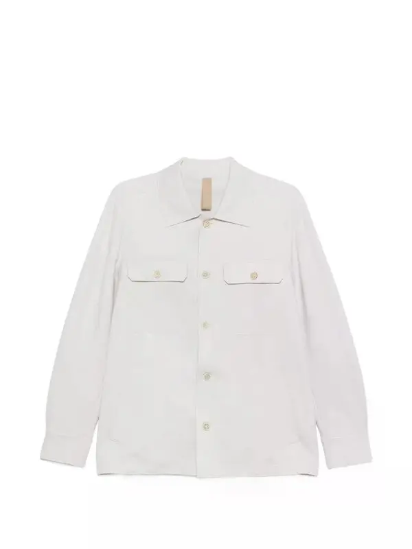 Eleventy Buttoned Shirt Jacket - Grey