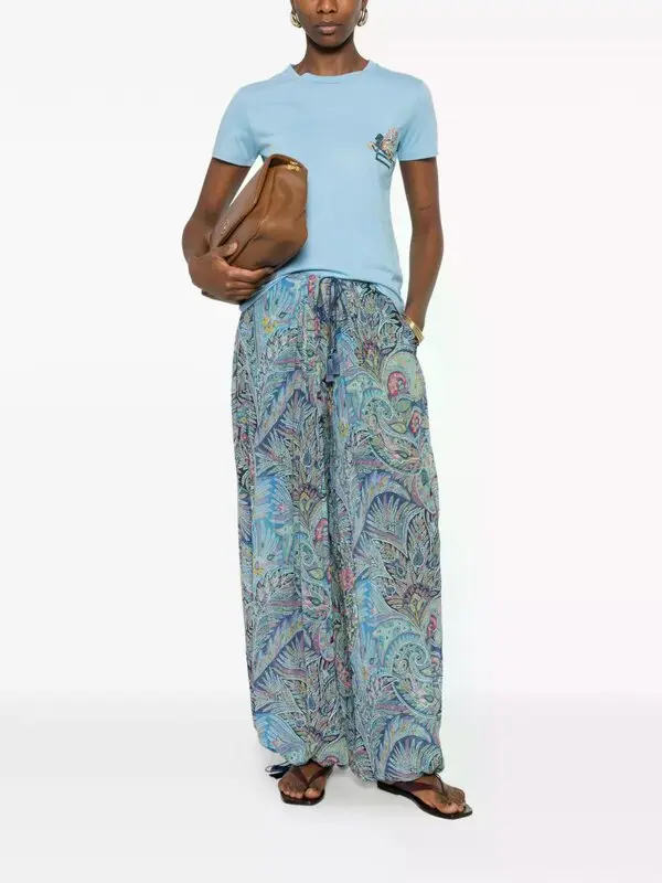 Etro Paisley Print T-shirt - Blue