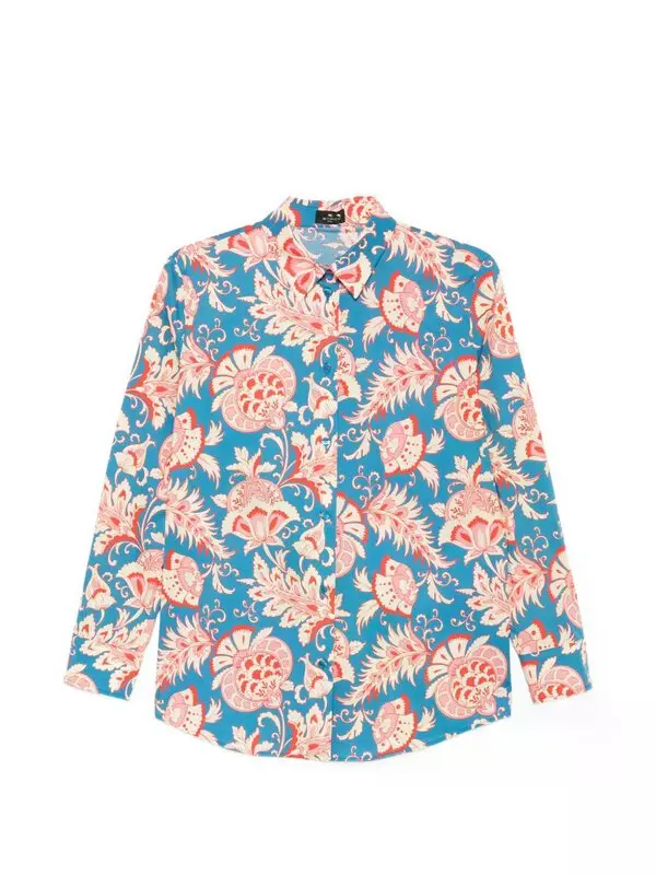 Etro Floral Print Shirt - Blue