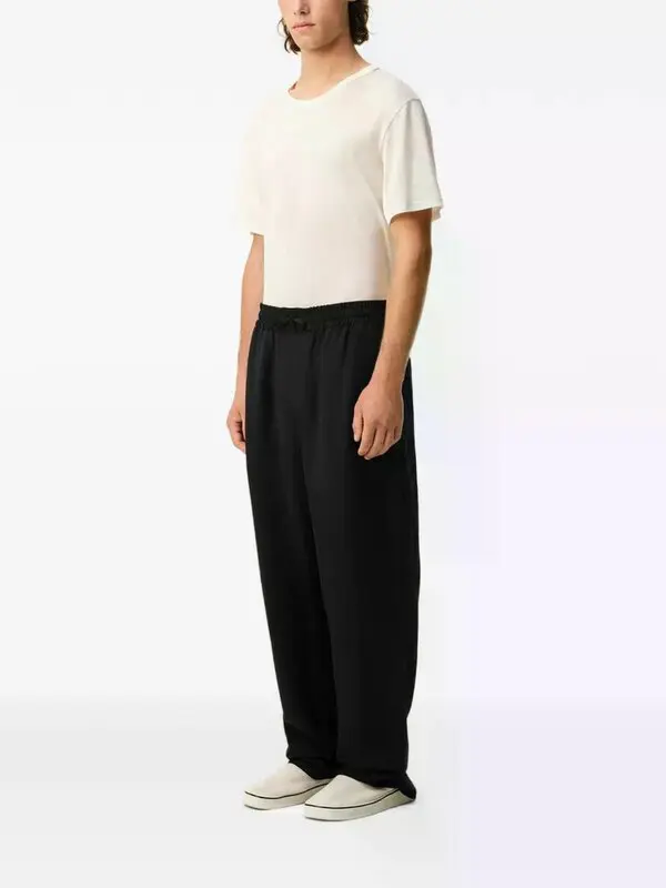 AMI Paris Blended Linen Elasticated Waist Trousers