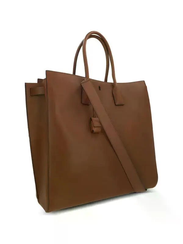 Saint Laurent Top Handle Leather Tote Bag