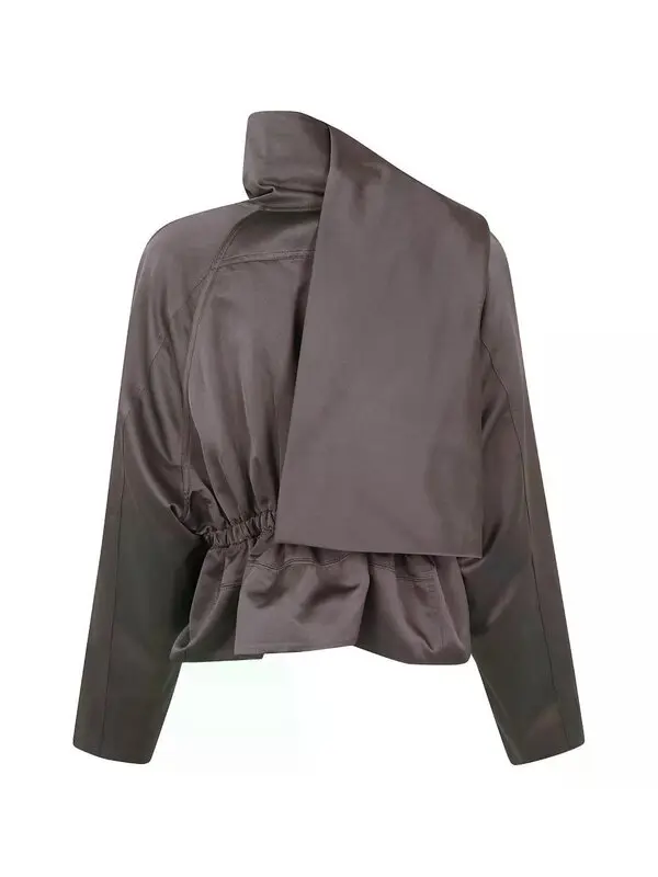 Rick Owens Zip-up Jacket With Draped Collar