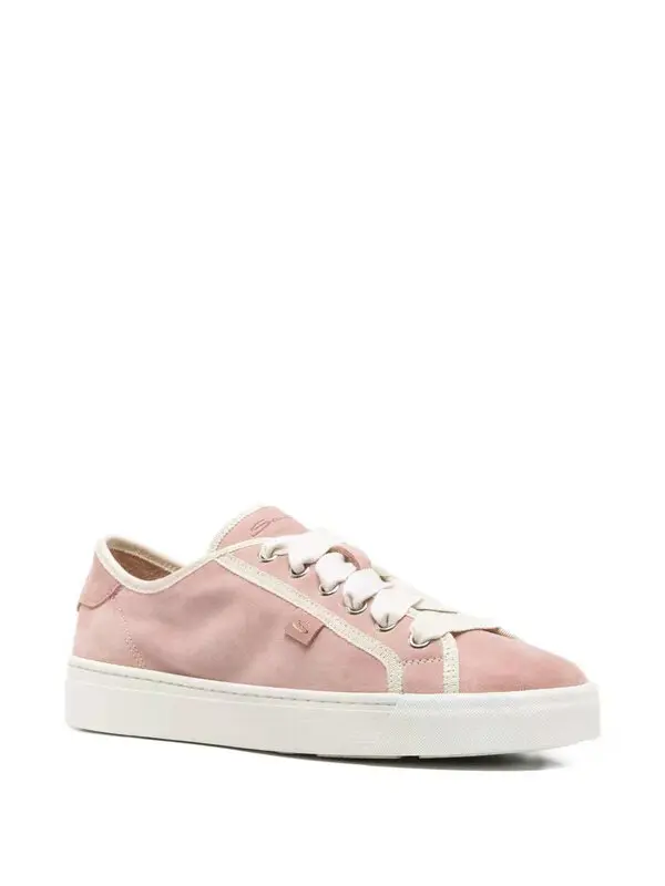 Santoni Suede Lace-up Sneakers