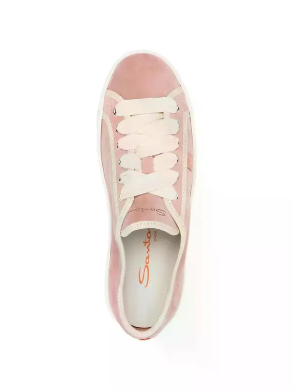 Santoni Suede Lace-up Sneakers