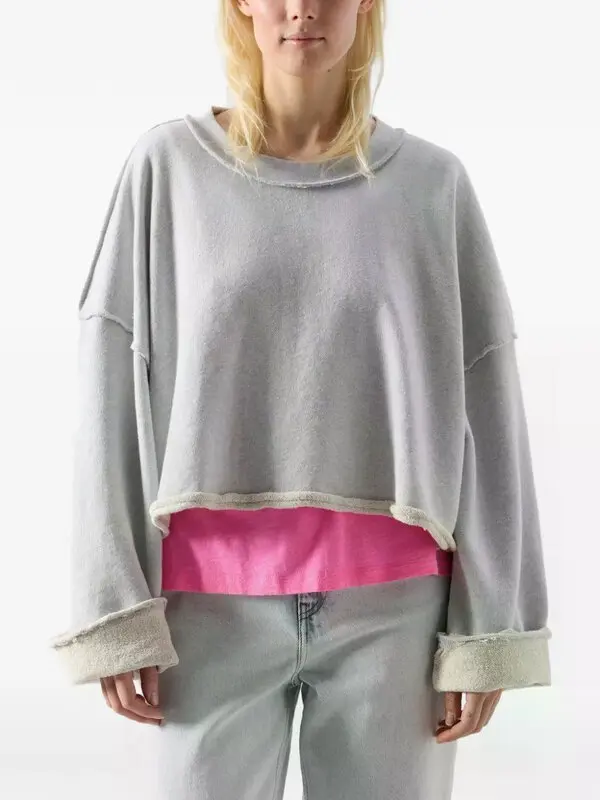 American Vintage Dantown Crewneck Cotton Sweatshirt - Grey