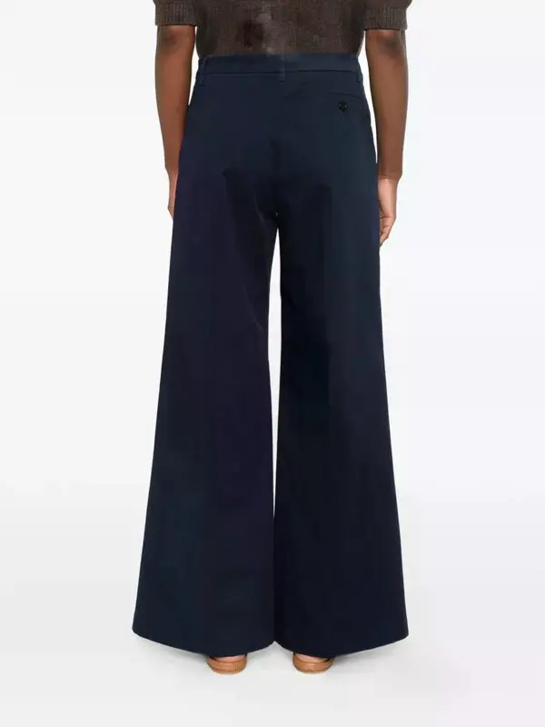 Aspesi Navy Wide-leg Trousers