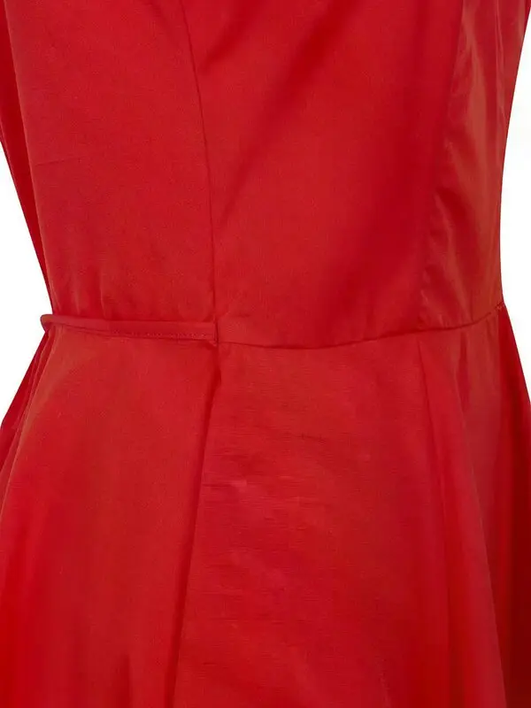 Aspesi Open Back V-neck Sleeveless Dress - Red