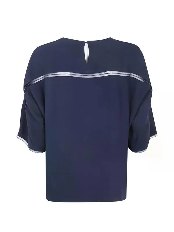 Fabiana Filippi Flared Sleeve Top - Blue