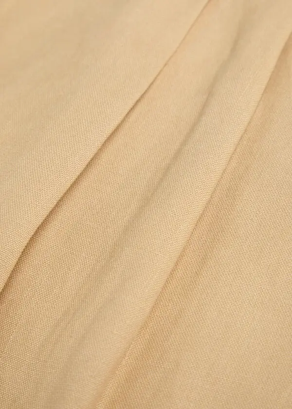 Polo Ralph Lauren Pleated Tapered-leg Hemp Trousers - Tan