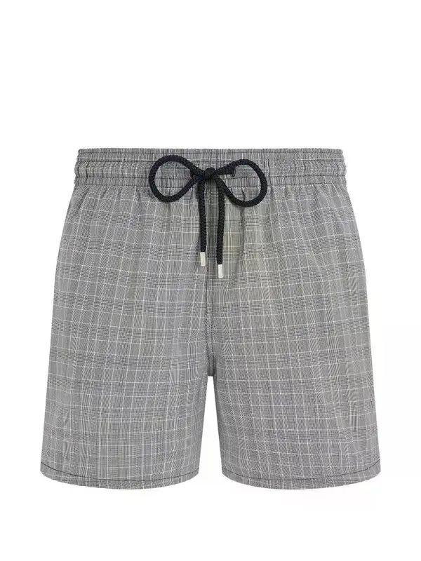 Vilebrequin Prince Of Wales-check Swim Shorts - Grey