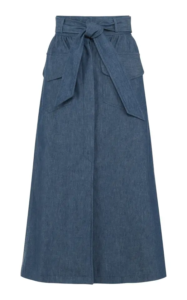 Martin Grant Cotton Midi Skirt - Blue