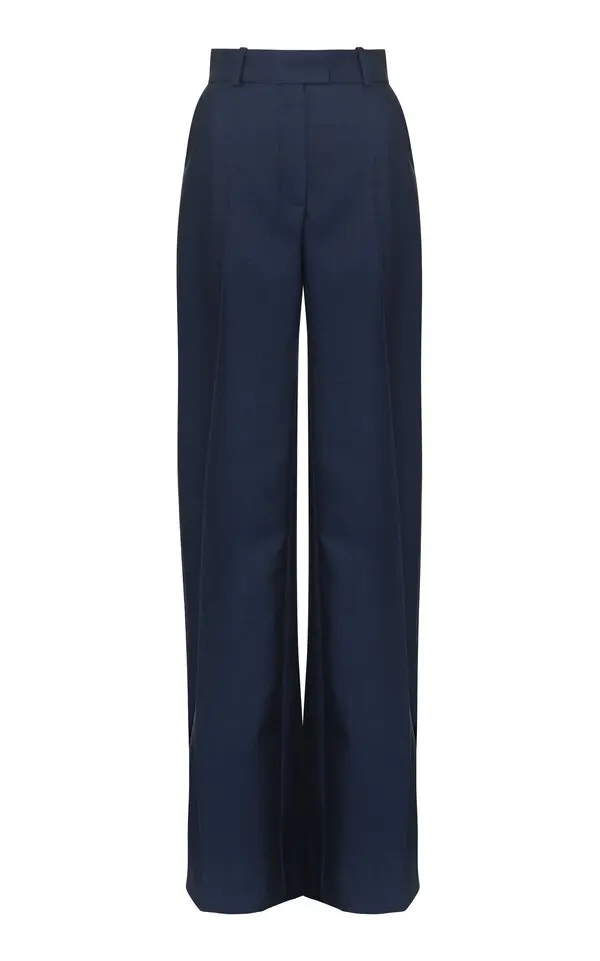 Martin Grant Wide Leg Wool Pants - Navy