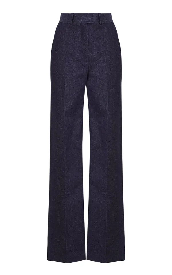 Martin Grant Wide-leg Cotton Pants - Navy
