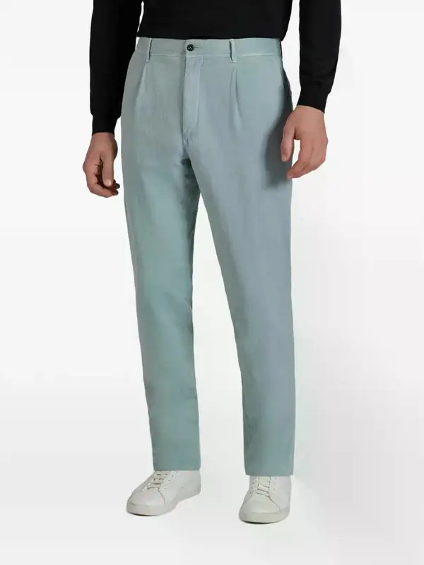 SLOWEAR Tapered Fit Cotton Trousers