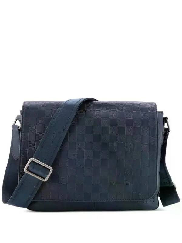 LOUIS VUITTON Damier Infini Leather Pm Messenger Bag - Blue