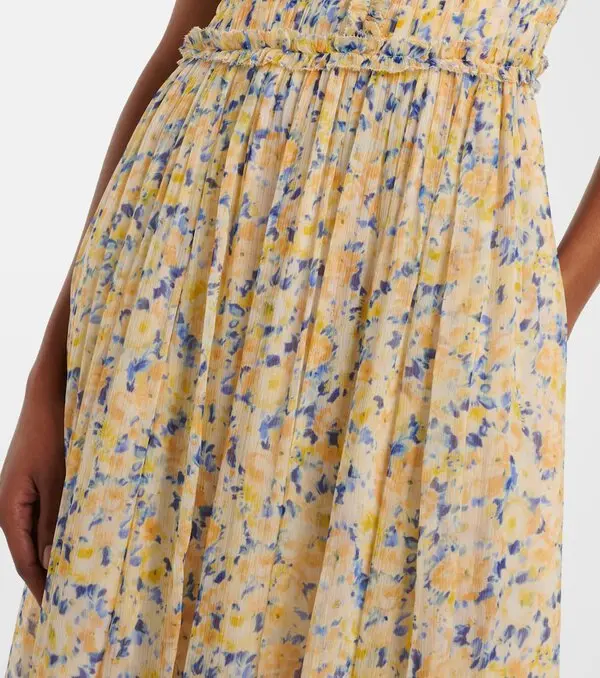 Ulla Johnson Kasia Floral Silk Chiffon Maxi Dress - Multicoloured