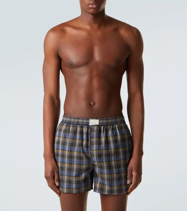 ERL Checked Cotton-blend Boxers