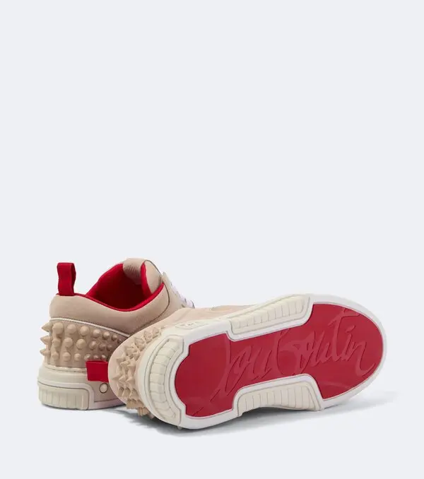 CHRISTIAN LOUBOUTIN Astroloubi Leather Sneakers - Beige