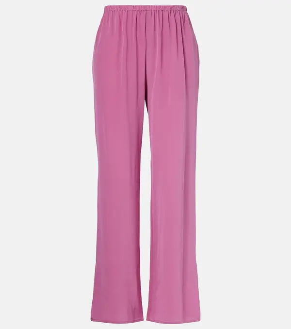 Asceno Loreto Silk Crepe Wide-leg Pants