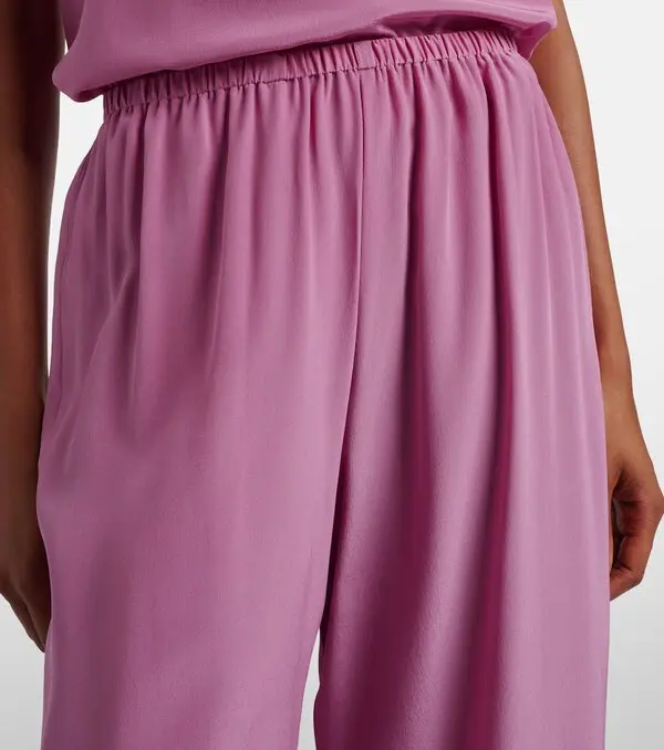 Asceno Loreto Silk Crepe Wide-leg Pants