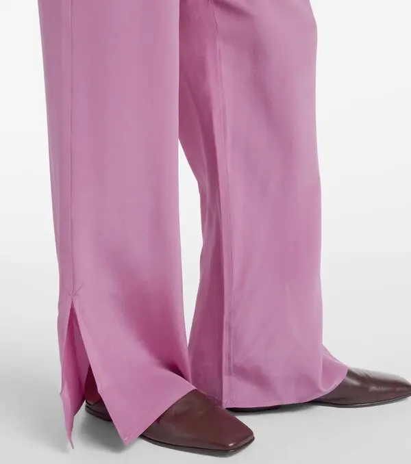 Asceno Loreto Silk Crepe Wide-leg Pants