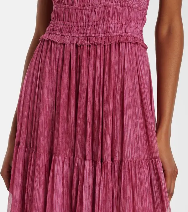 Ulla Johnson Freesia Silk Chiffon Gown - Pink