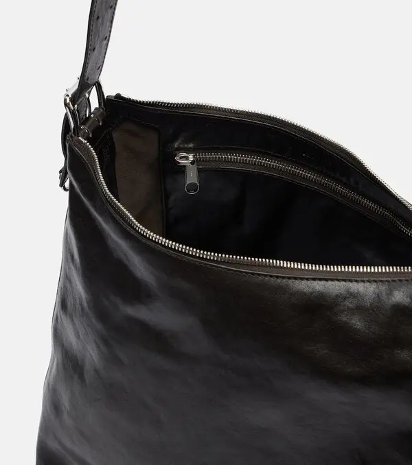 LEMAIRE Small Belted Leather Shoulder Bag - Brown