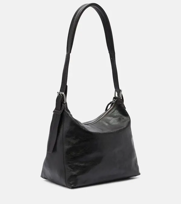 LEMAIRE Small Belted Leather Shoulder Bag - Brown
