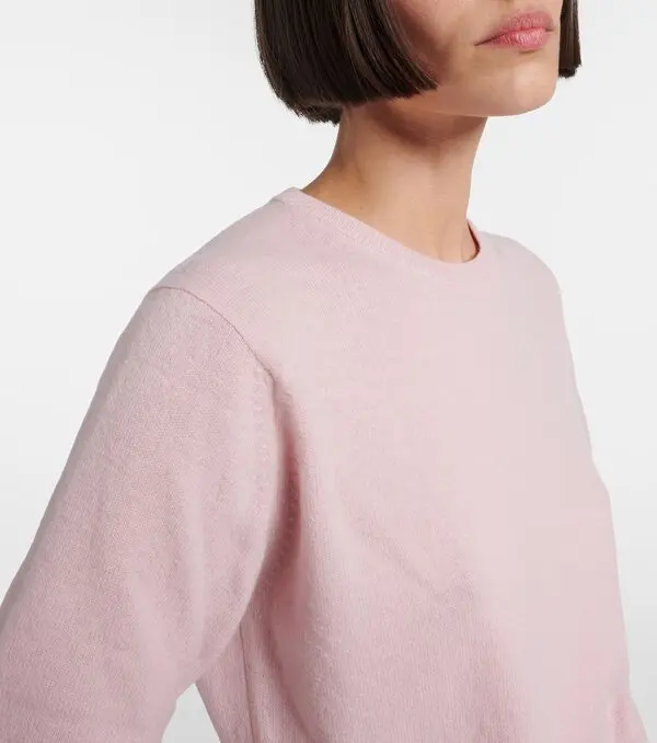 JIL SANDER Cropped Wool And Cashmere Sweater - Pink