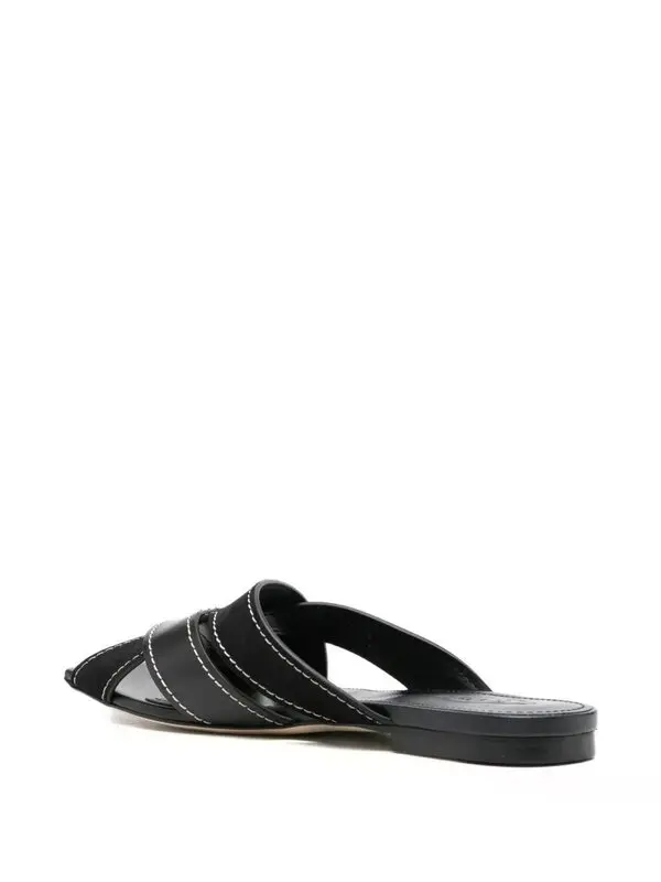 TOD'S Calf Leather Heeled Sandals - Black