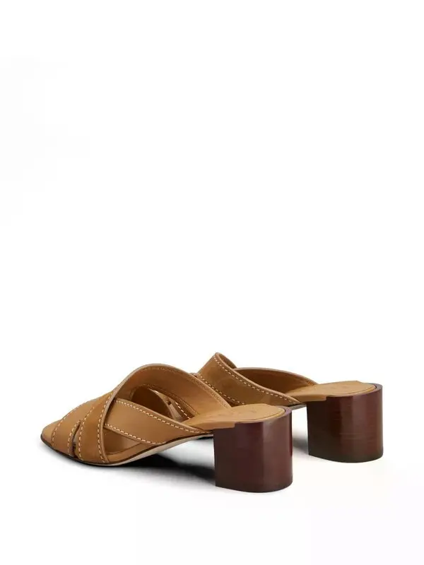 TOD'S Cross Strap Sandals - Brown