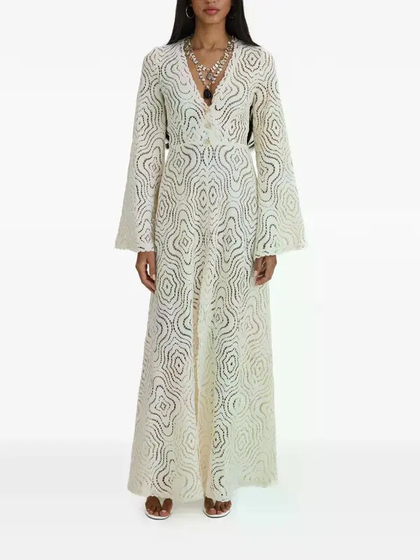 MOOS STUDIO V-neck Maxi Dress - Neutrals