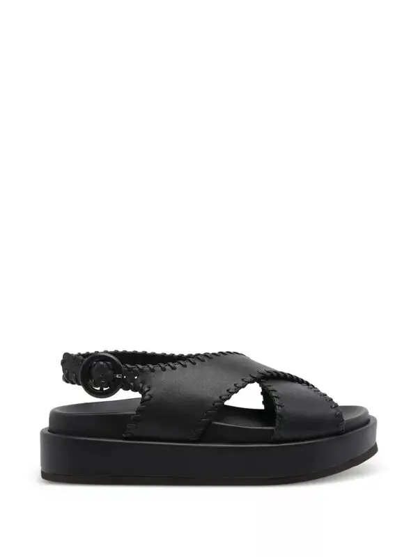 PALOMA BARCELO Open-toe Buckle-fastening Sandals - Black