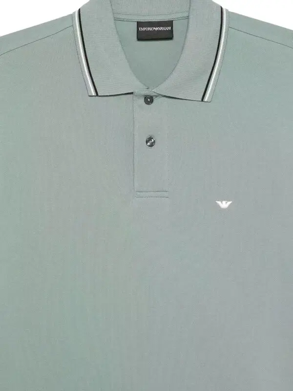Emporio Armani Tipped Cotton Polo Shirt