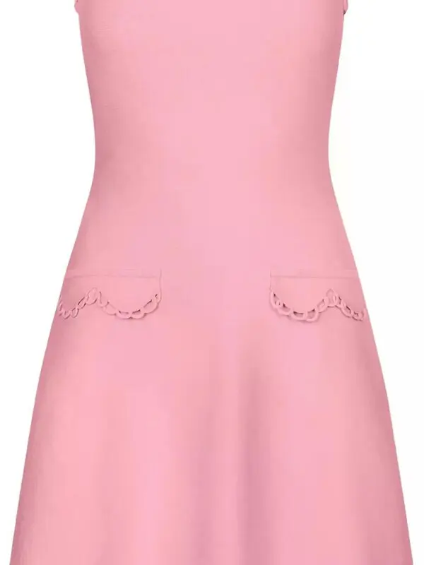 Oscar De La Renta Sleeveless Square-neck Mini Dress - Pink