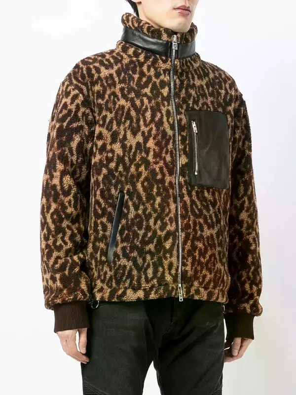 Amiri Leopard-print Faux Shearling Bomber Jacket