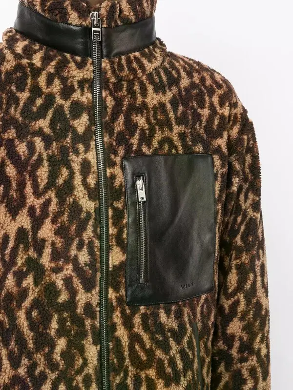 Amiri Leopard-print Faux Shearling Bomber Jacket