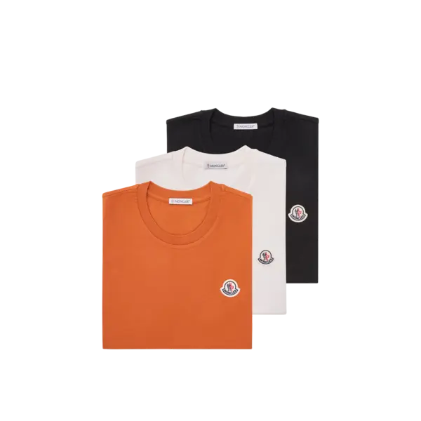 Moncler Logo Patch Cotton T-shirt - Multicolour