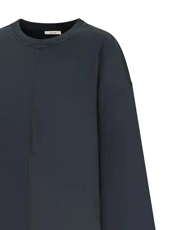 HAIKURE Wild Crew-neck Sweatshirt With Centre Seam Detailing - Blue