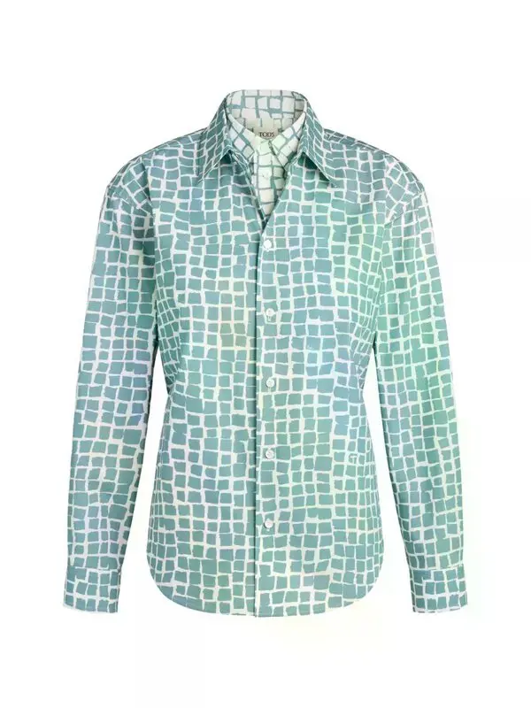 TOD'S Printed Belted Shirt