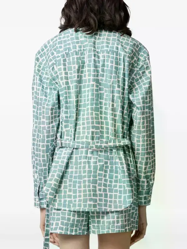 TOD'S Printed Belted Shirt
