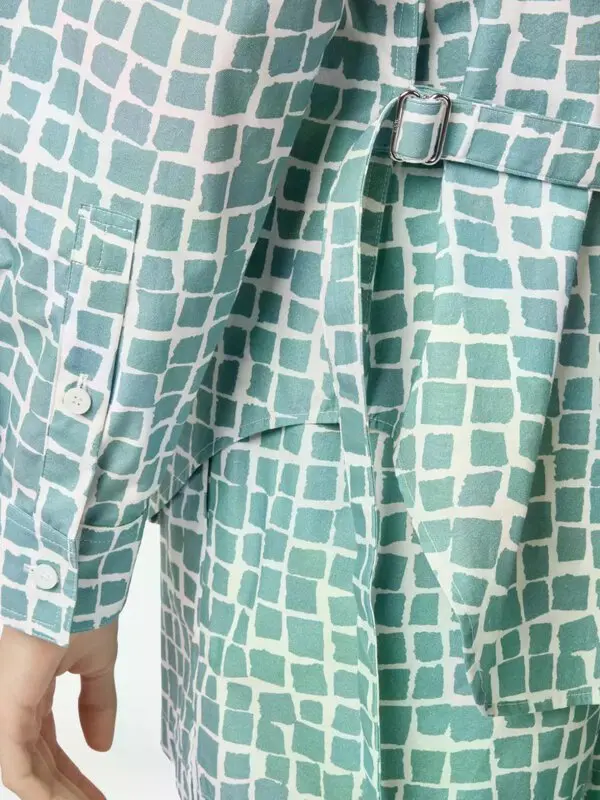 TOD'S Printed Belted Shirt