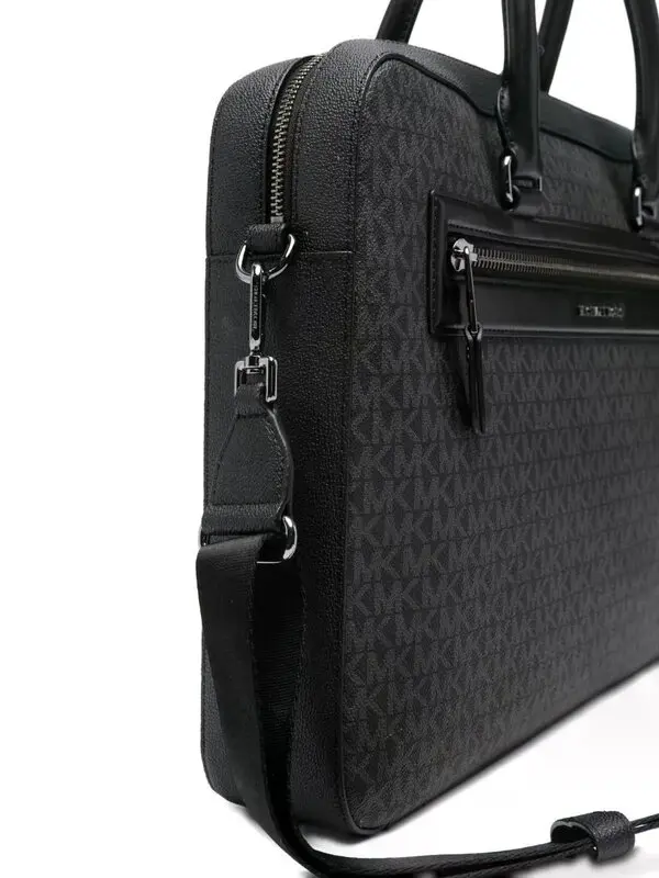Michael Kors Logo-print Zip Briefcase - Grey