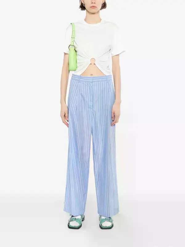 Karl Lagerfeld Striped Pleated Trousers